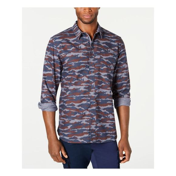 American Rag | Shirts | American Rag Mens Navy Printed Collared Classic ...